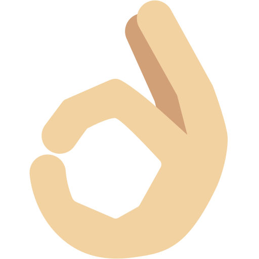 OK hand: medium-light skin tone (Discord Style) - Emoji Evolution